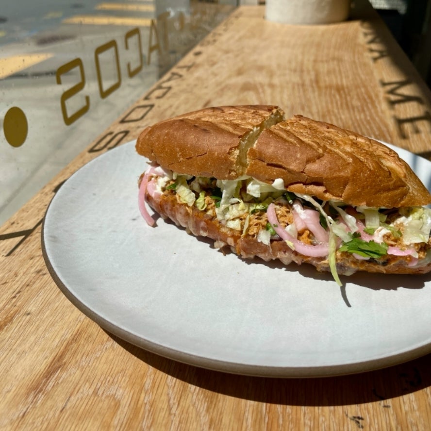 Chicken Tinga Torta | Tahona Mercado